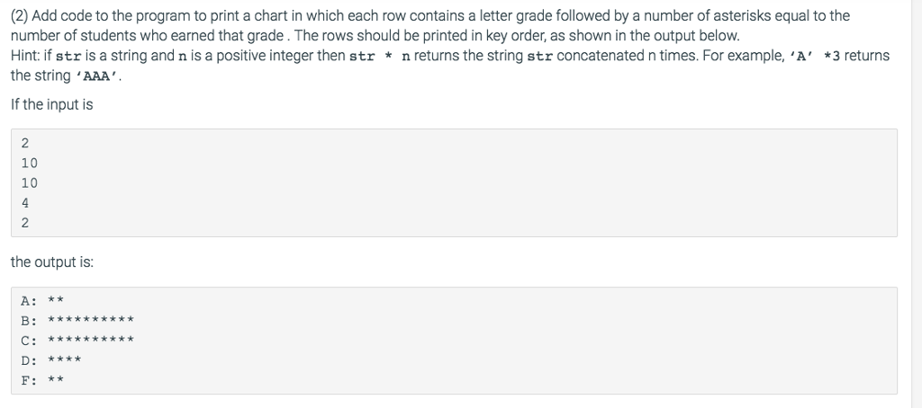 Solved A dictionary named grade count stores key/value pairs | Chegg.com