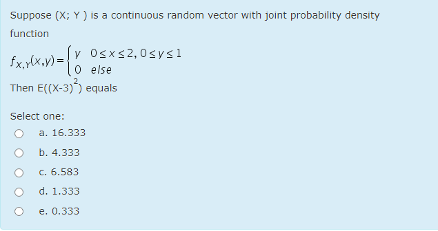 Solved Suppose (X; Y) is a continuous random vector with | Chegg.com