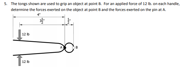 Solved The tongs shown are used to grip an object at point | Chegg.com