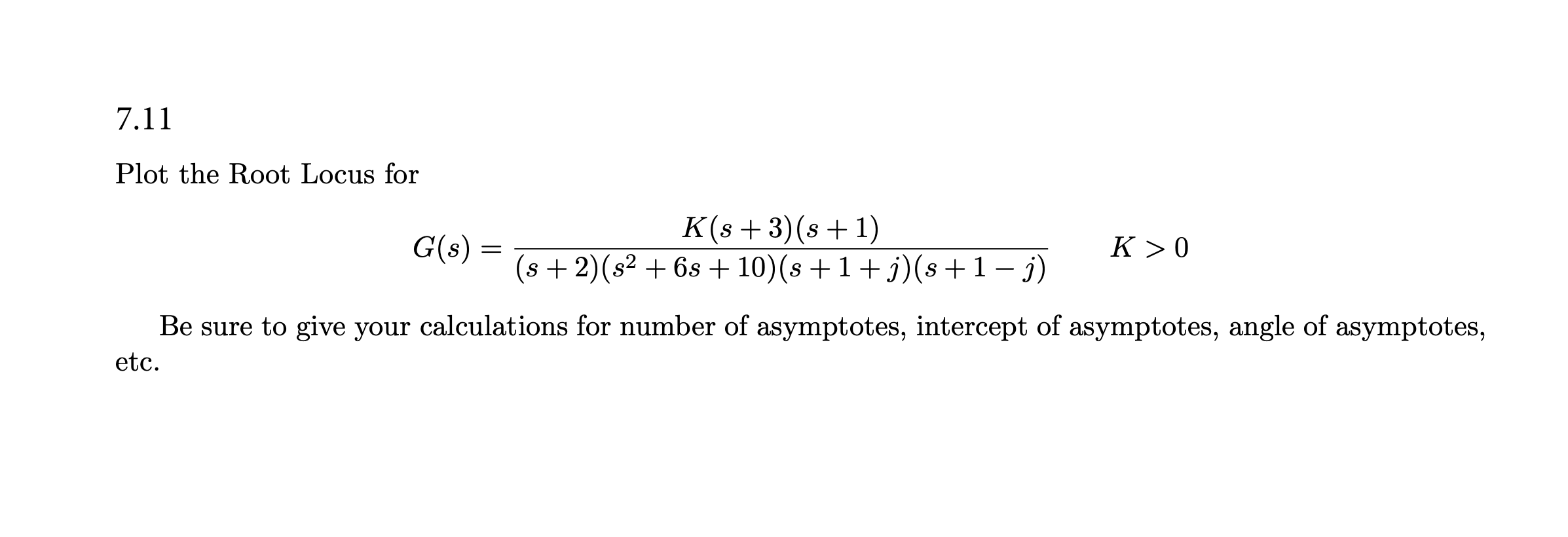 Solved Plot the Root Locus for | Chegg.com