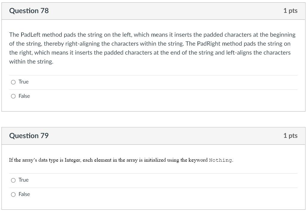 Solved The PadLeft method pads the string on the left, which | Chegg.com