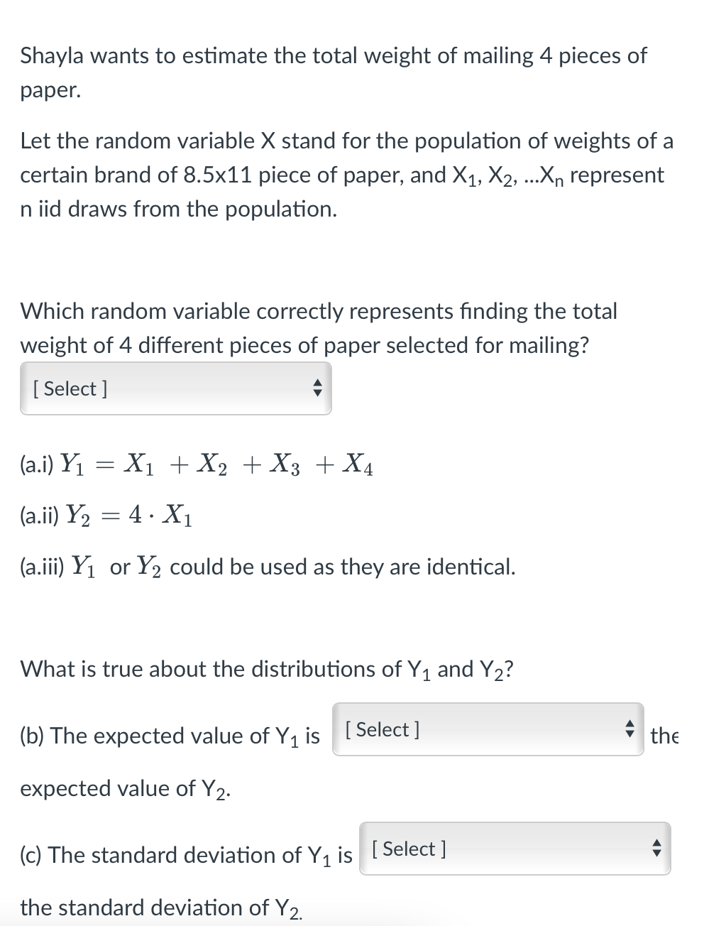 Solved Shayla wants to estimate the total weight of mailing | Chegg.com