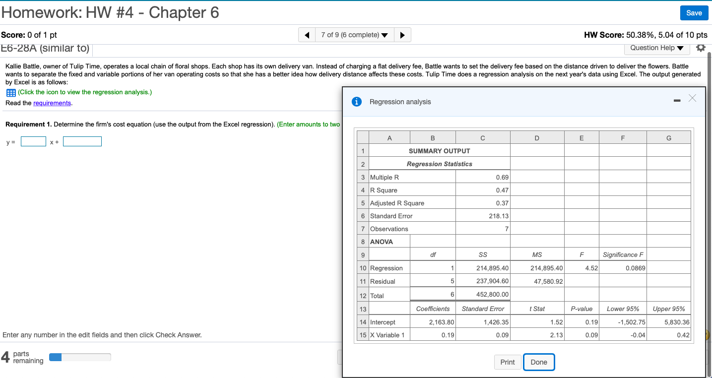 Solved Homework Hw 4 Chapter 6 Save 7 Of 9 6 Complete
