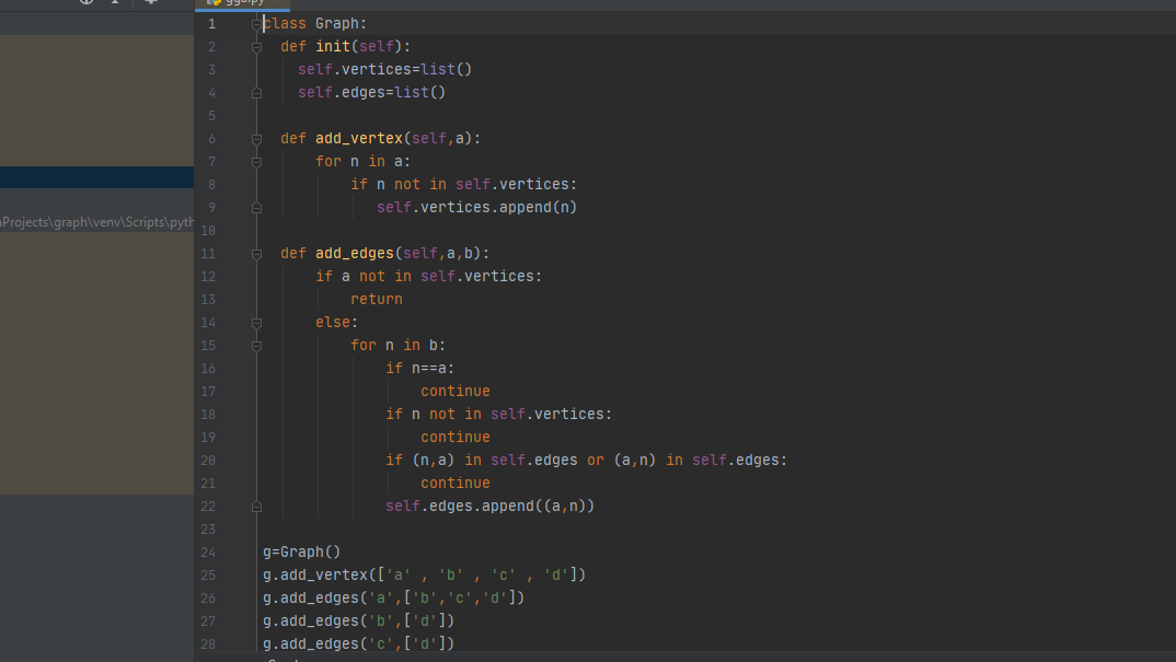 Solved class Graph: def init(self): | Chegg.com