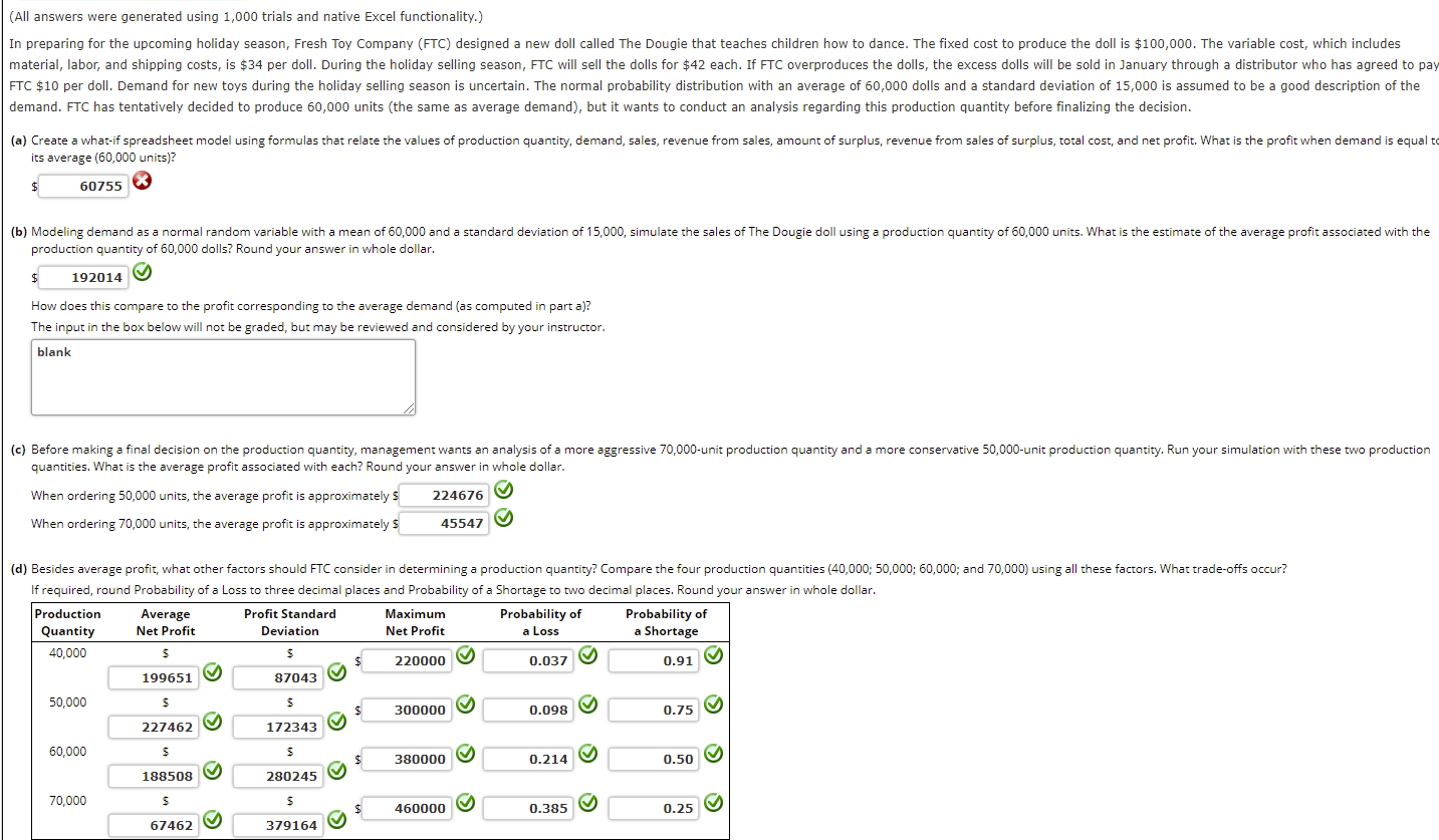 Solved All Answers Were Generated Using 1 000 Trials And