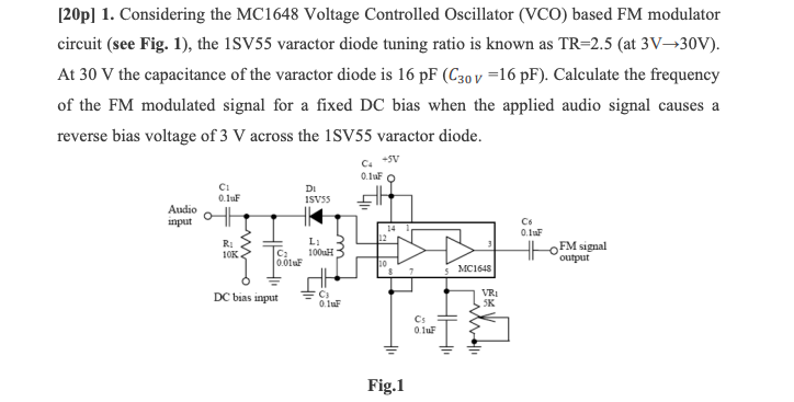 Solved [20p] 1. Considering the MC1648 Voltage Controlled | Chegg.com