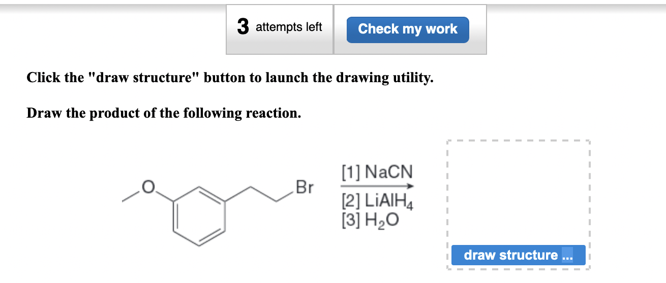 Solved 3 attempts left Check my work Click the "draw | Chegg.com