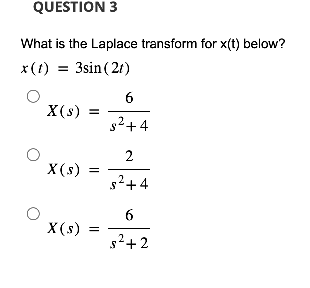 Solved What is the Laplace transform for x(t) below? | Chegg.com