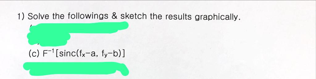 Solved 1) Solve the followings \& sketch the results | Chegg.com