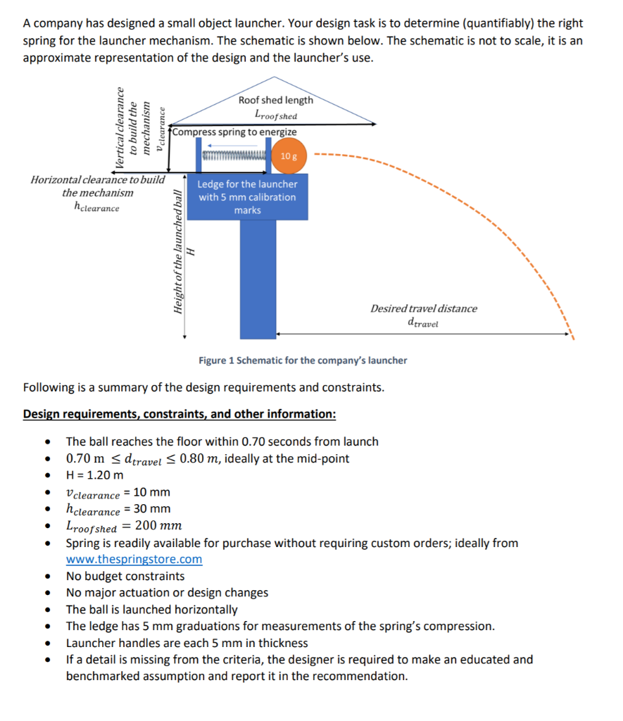 A company has designed a small object launcher. Your | Chegg.com
