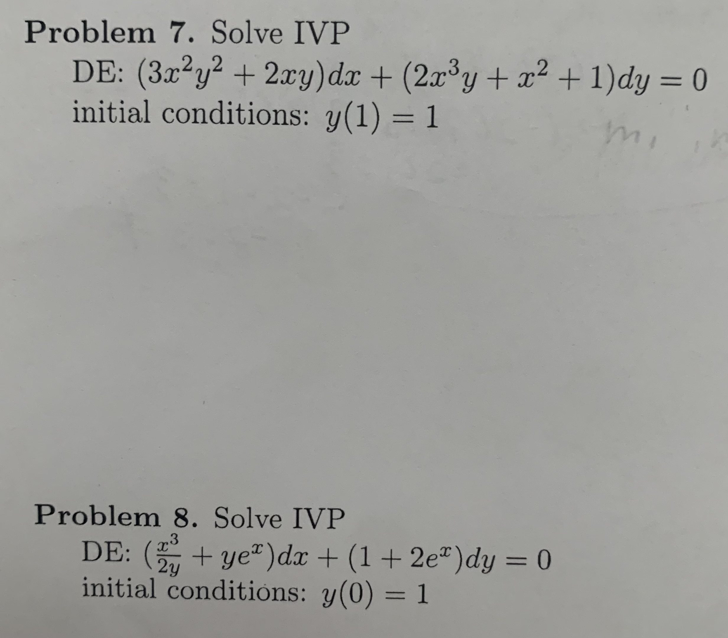 Solved Problem 7. ﻿Solve IVPDE: | Chegg.com