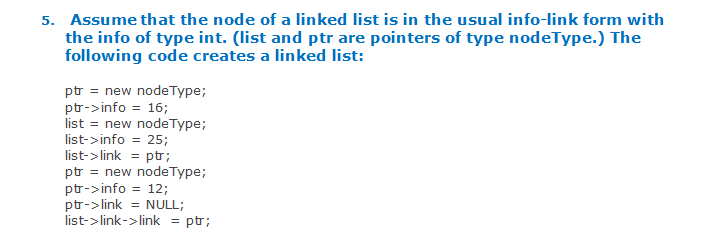 Solved 2. Consider the linked list shown in the figure | Chegg.com