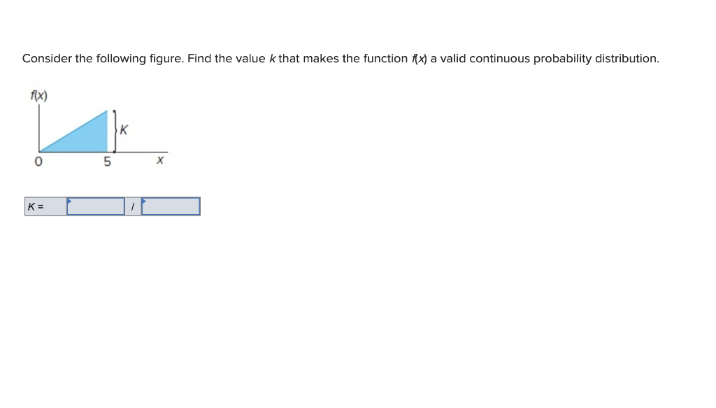 Solved Consider the following figure. Find the value k that | Chegg.com
