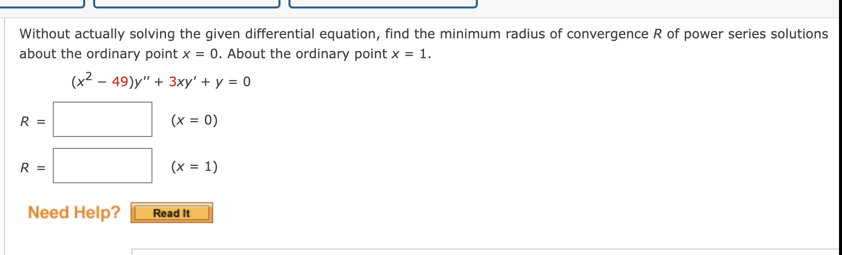Solved Without actually solving the given differential | Chegg.com