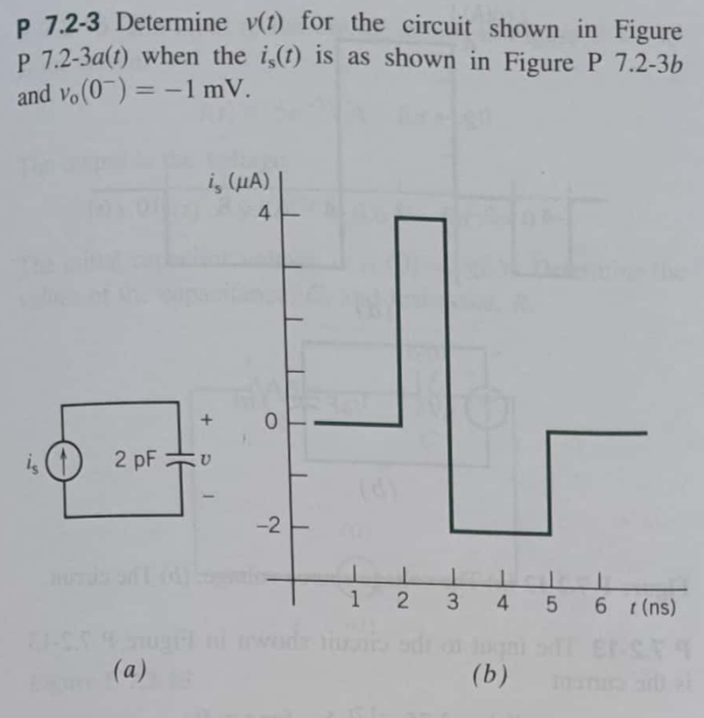 Solved P 7.2-3 ﻿Determine v(t) ﻿for the circuit shown in | Chegg.com
