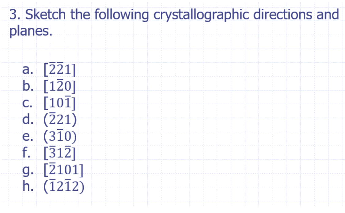 Solved 3. Sketch the following crystallographic directions | Chegg.com