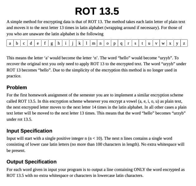 Solved ROT 13.5 A simple method for encrypting data is that | Chegg.com