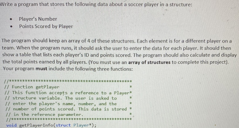Solved Write a program that stores the following data about | Chegg.com