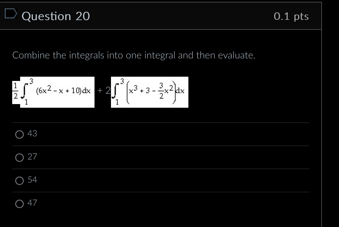 Solved Combine the integrals into one integral and then | Chegg.com