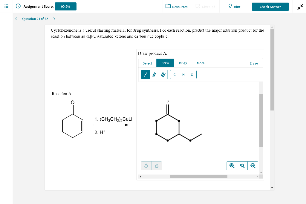 Solved Assignment Score: 90.9% Resources Give up Hint Check | Chegg.com