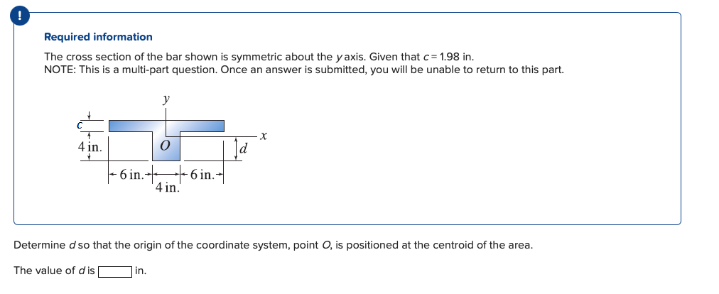 Solved ! Required information The cross section of the bar | Chegg.com
