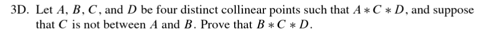 Solved 3D. Let A, B, C, and D be four distinct collinear | Chegg.com