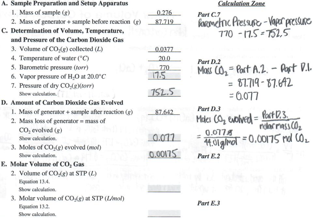 Solved Calculation Zone Part C.7 0.276 87.719_ Baronenc | Chegg.com