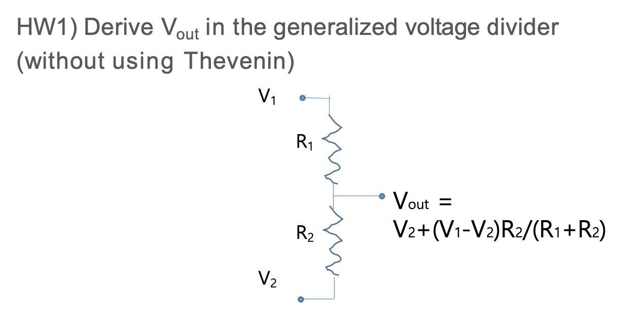 Solved HW1) Derive Vout in the generalized voltage divider | Chegg.com