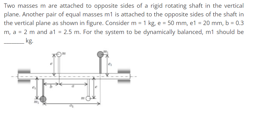 Solved Two masses m are attached to opposite sides of a | Chegg.com