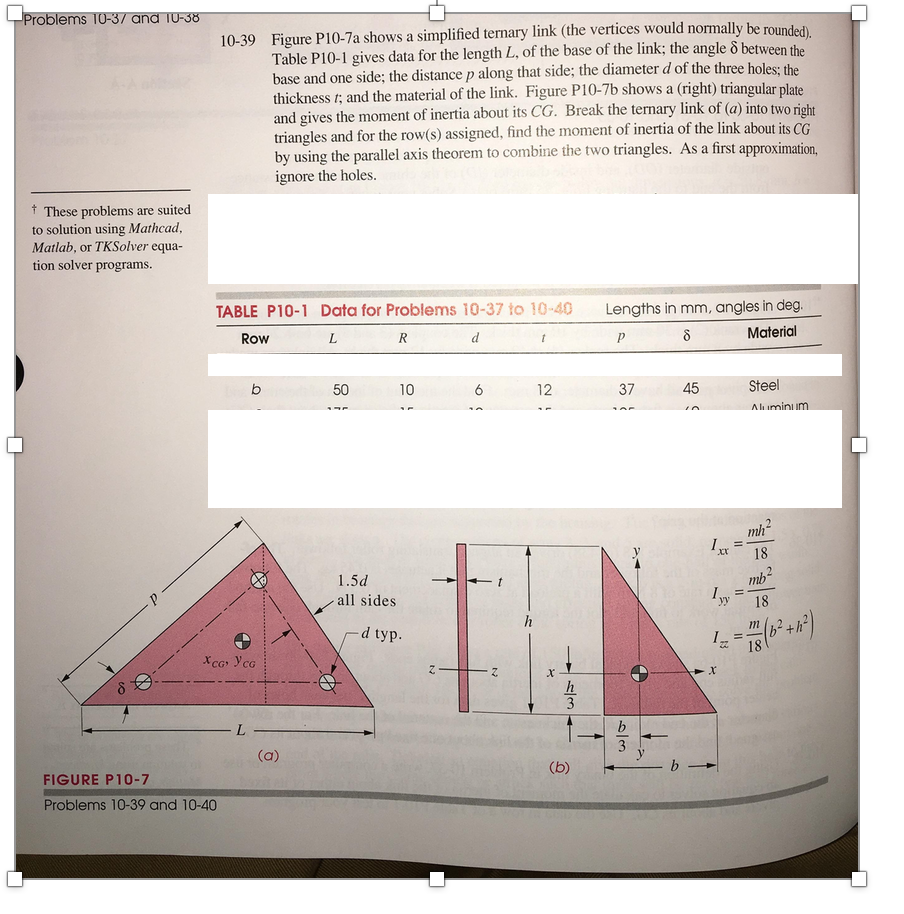 Solved roblems Figure P10-7a shows a simplified ternary link | Chegg.com