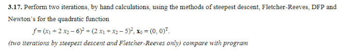 3.17. Perform two iterations, by hand calculations, | Chegg.com