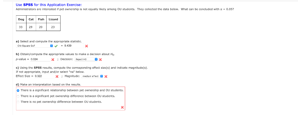Solved Use SPSS for this Application Exercise: | Chegg.com