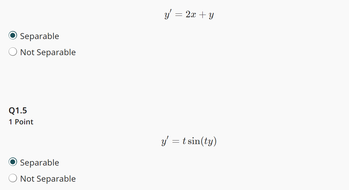 Solved Determine which of the following differential | Chegg.com