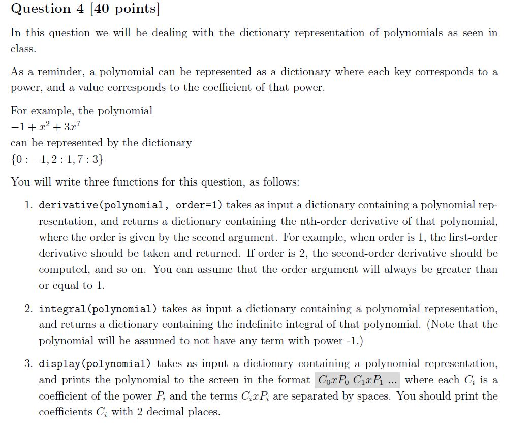 Solved Question 4 [40 points In this question we will be | Chegg.com