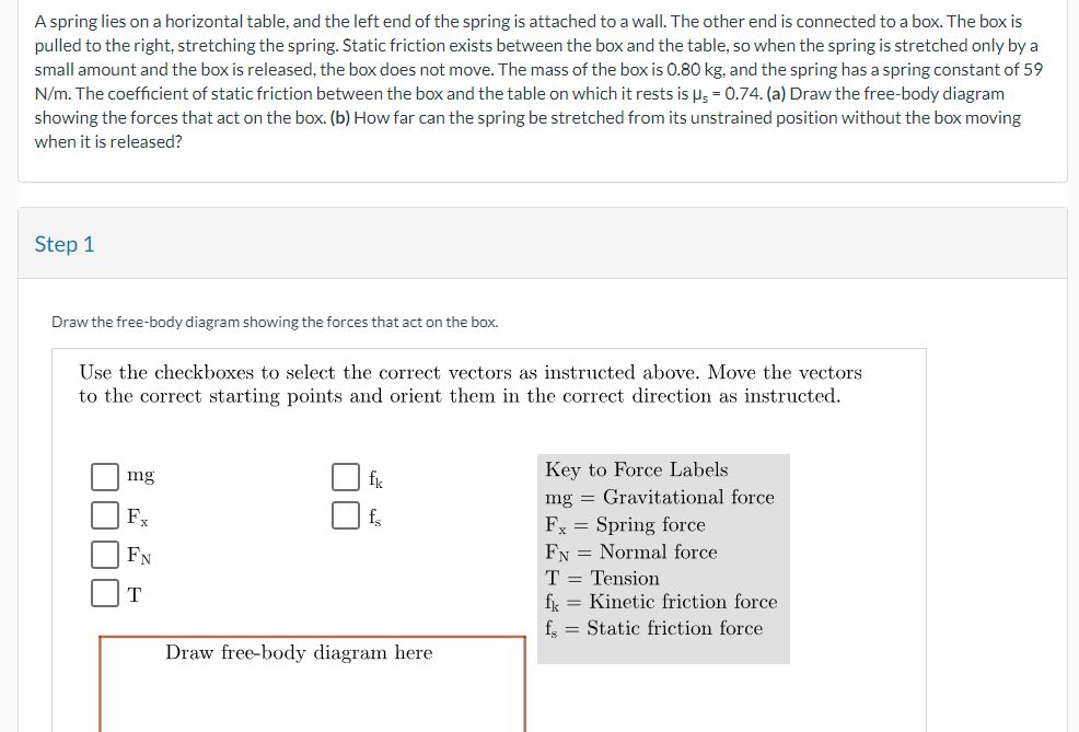 Solved A spring lies on a horizontal table, and the left end | Chegg.com