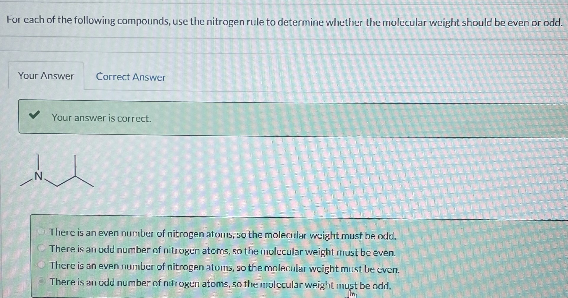 Solved For each of the following compounds, use the nitrogen | Chegg.com