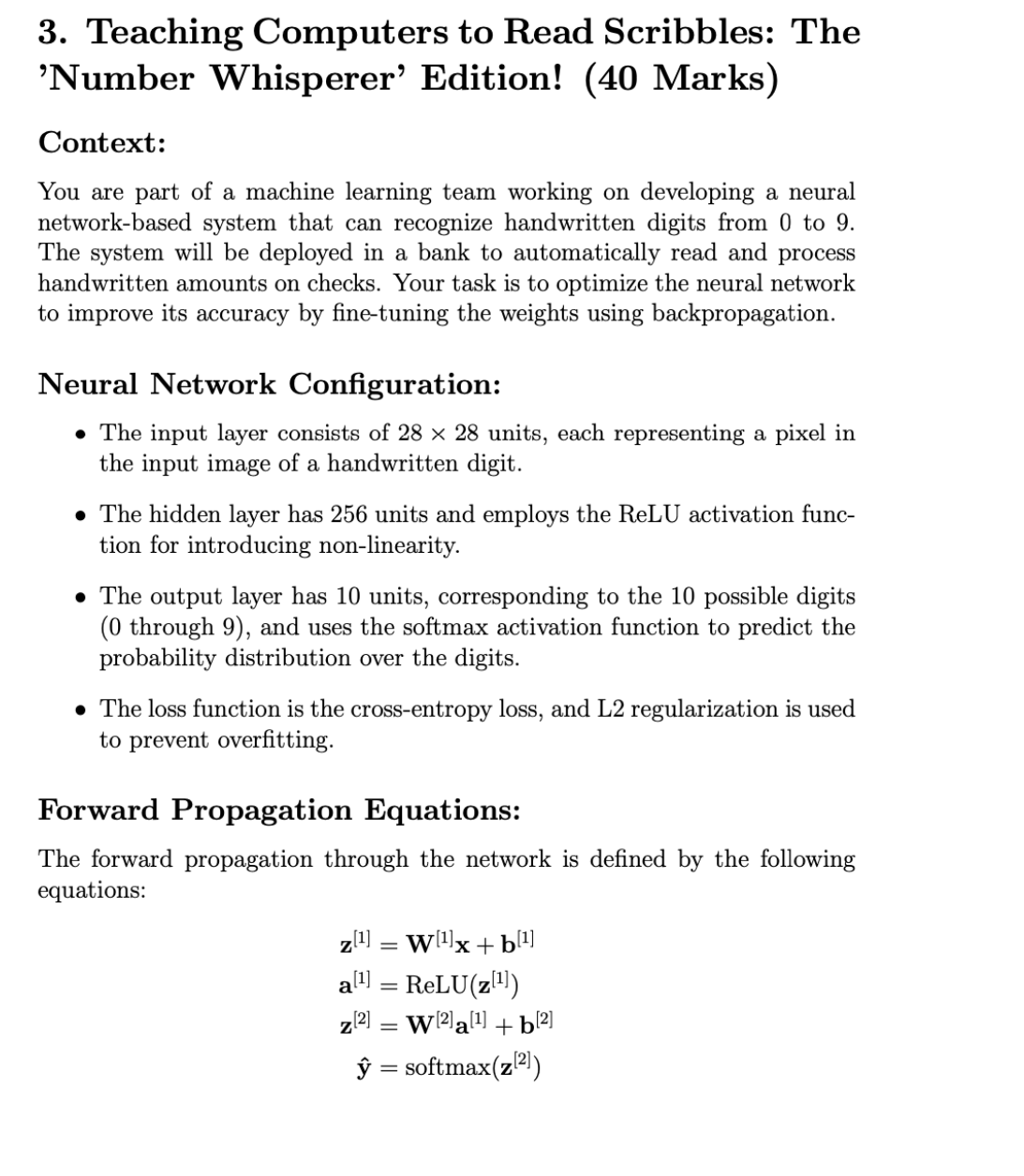 Solved Neural Network Configuration: - The input layer | Chegg.com