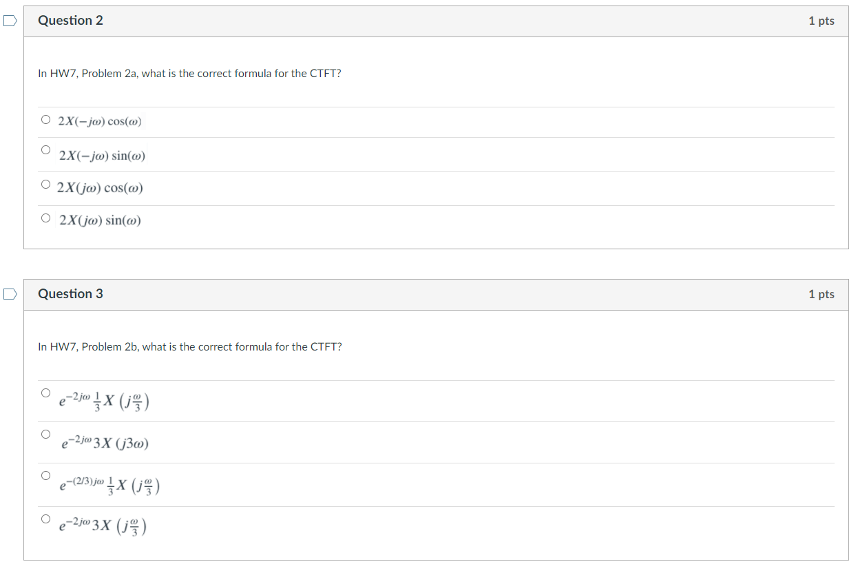 Solved X (jw). Then find the CTFT of Problem 2 (Using CTFT | Chegg.com