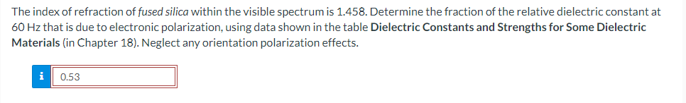 Solved Material Average Index of Refraction Ceramics Silica | Chegg.com
