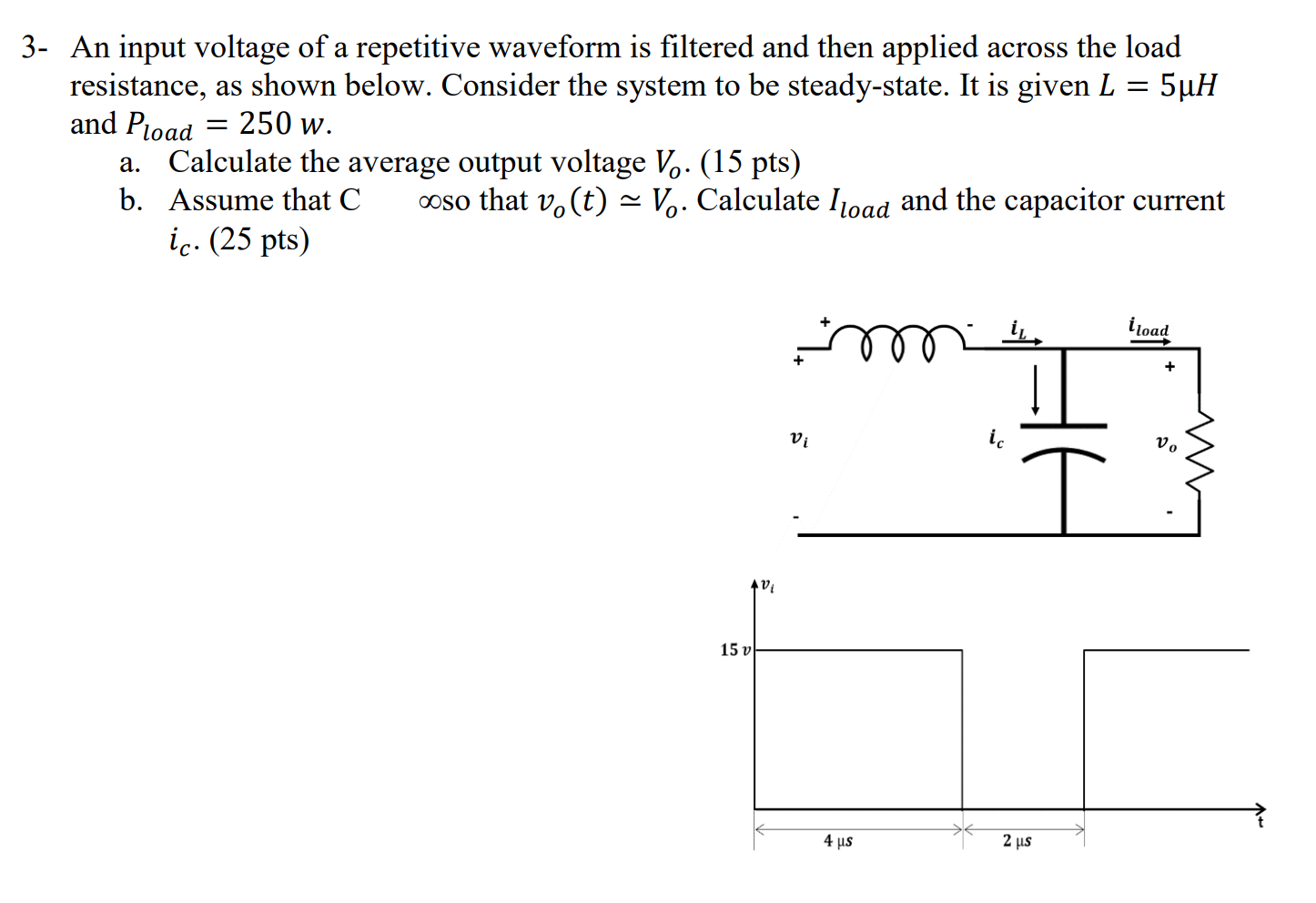 Solved 3- An input voltage of a repetitive waveform is | Chegg.com