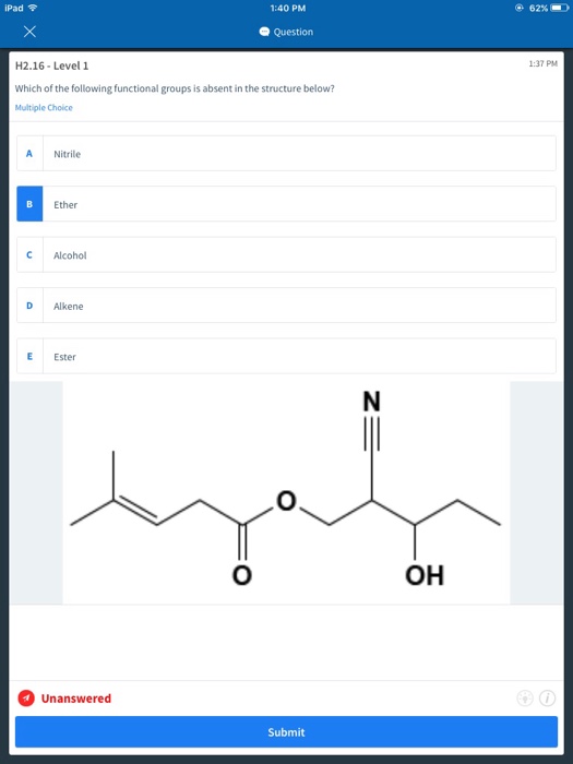 Solved iPad令 1:36 PM Question H2.14- Level 2 What is the | Chegg.com