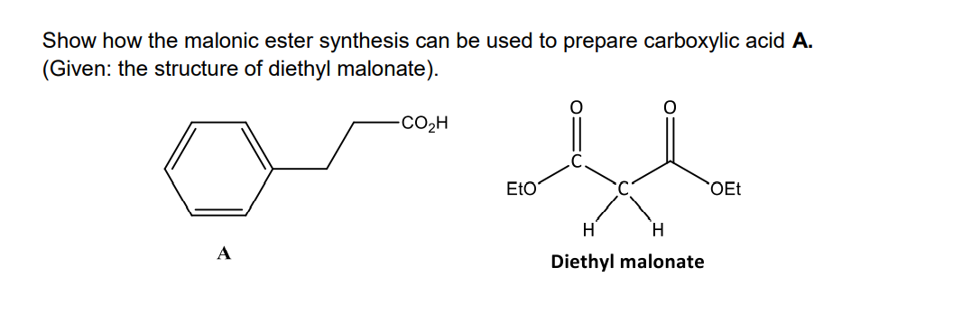 Solved Show how the malonic ester synthesis can be used to | Chegg.com