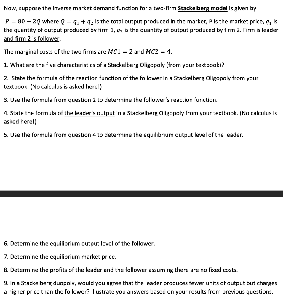 Solved Now, suppose the inverse market demand function for a | Chegg.com