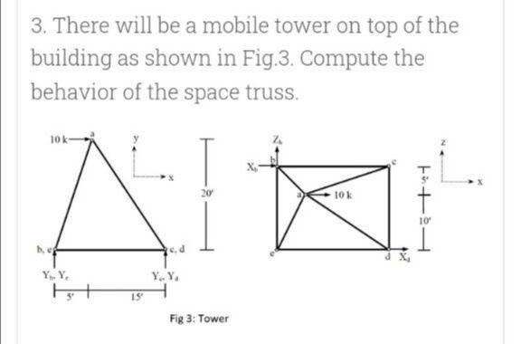 Solved 3. There will be a mobile tower on top of the | Chegg.com
