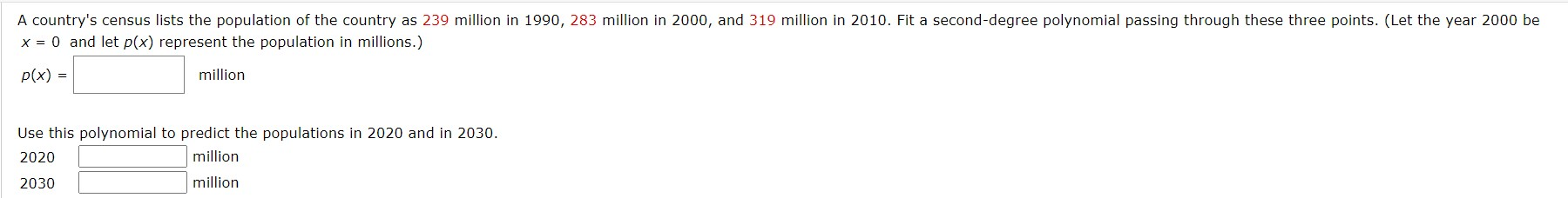 Solved A country's census lists the population of the | Chegg.com