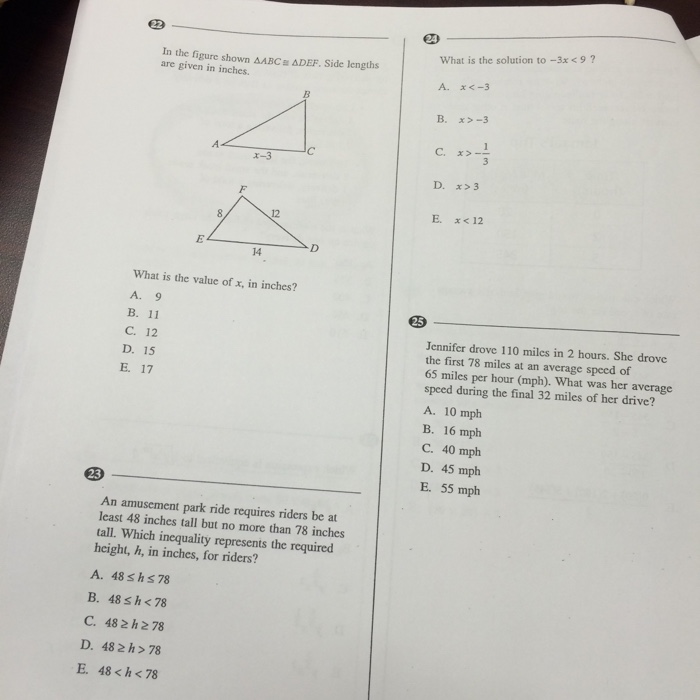 Solved In the figure shown delta ABC = delta DEF. Side | Chegg.com