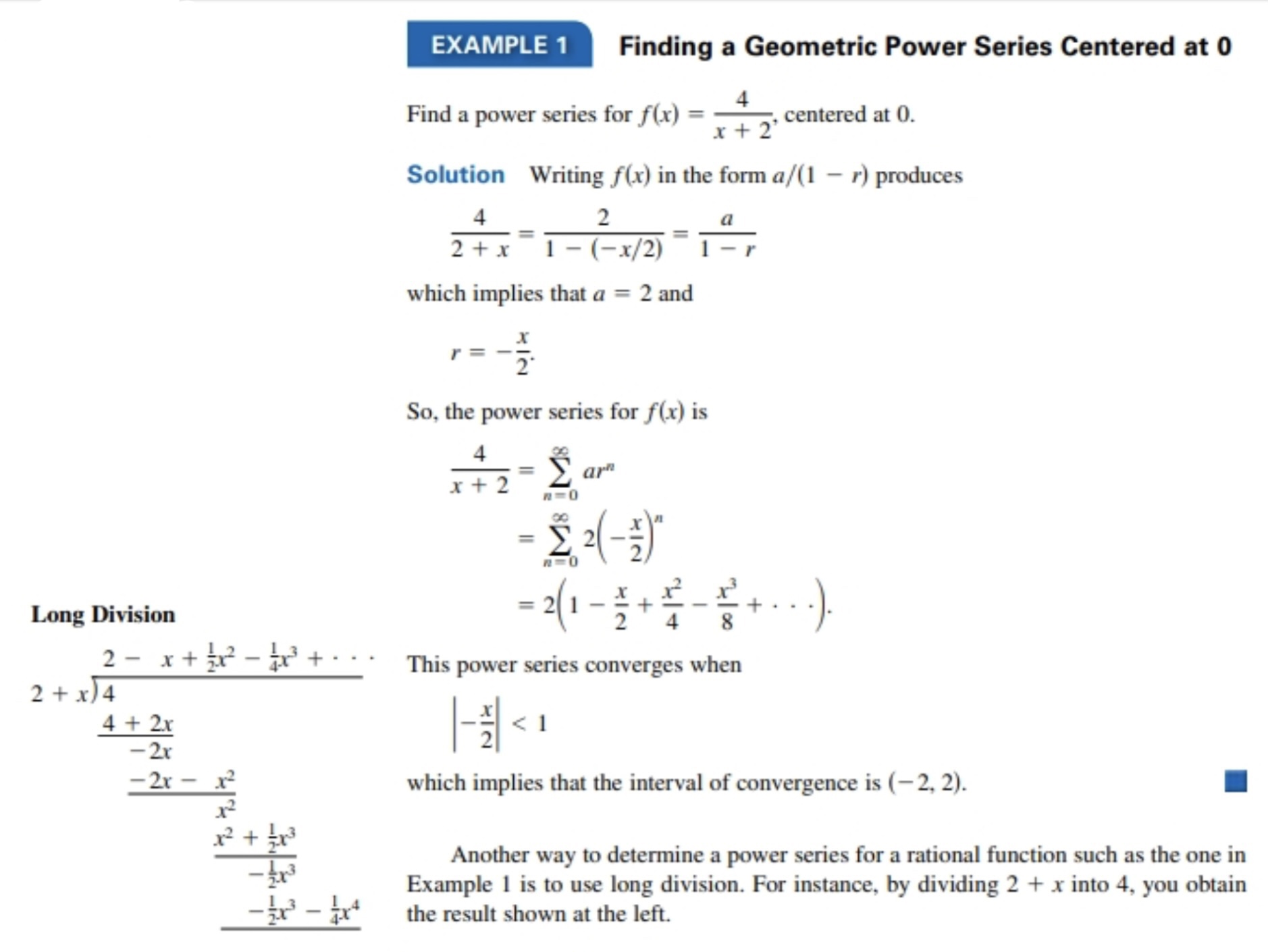Solved Finding a Geometric Power Series In Exercises 3-6, | Chegg.com