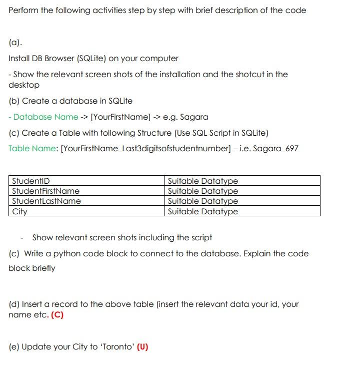 Solved Perform the following activities step by step with | Chegg.com