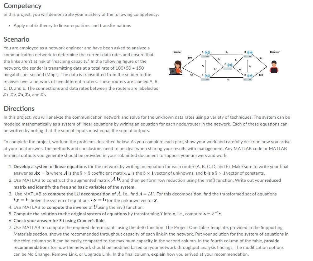 Solved Competency In this project, you will demonstrate your | Chegg.com