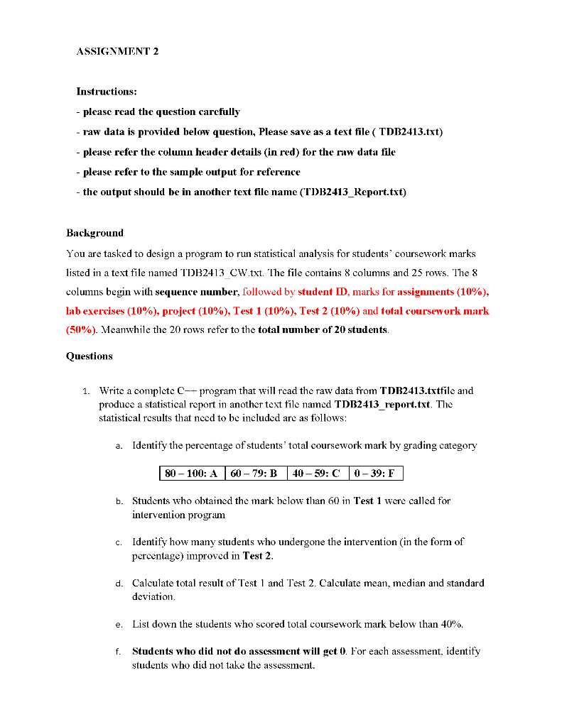 Solved ASSIGNMENT 2 Instructions: - please read the question | Chegg.com